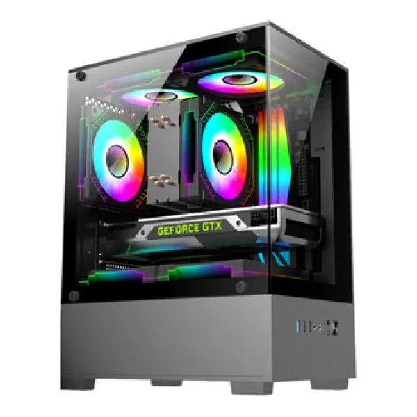 Aptech CS40 3 ARGB Fans Desktop Gaming Case Black Price in Bangladesh ...