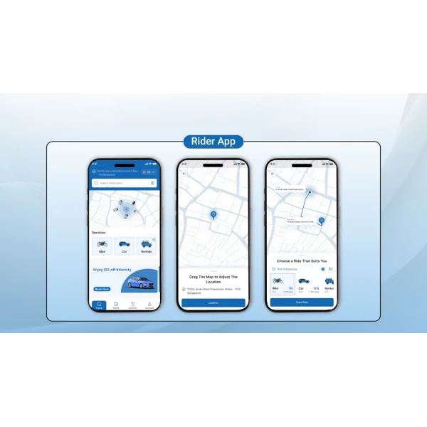 Complete Ride Sharing Mobile Apps with Website Price in Bangladesh ...