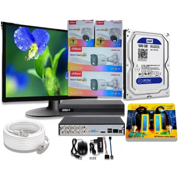 CCTV Package Dahua 4-CH DVR 4-Pcs 2MP Camera Price in Bangladesh | BDStall
