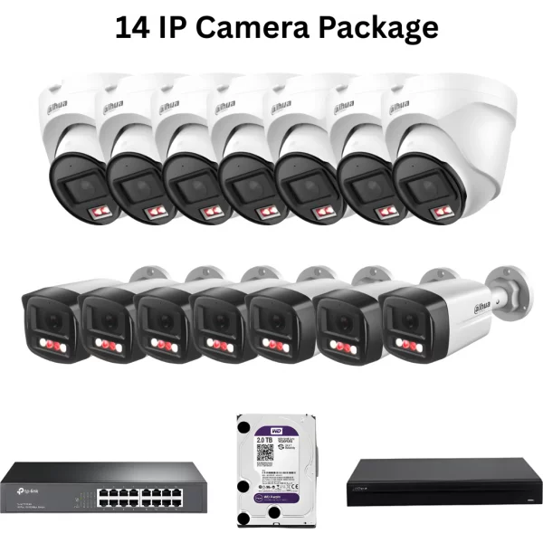 Dahua 16CH NVR 14-Pcs Full Color IP Camera Package Price in Bangladesh ...