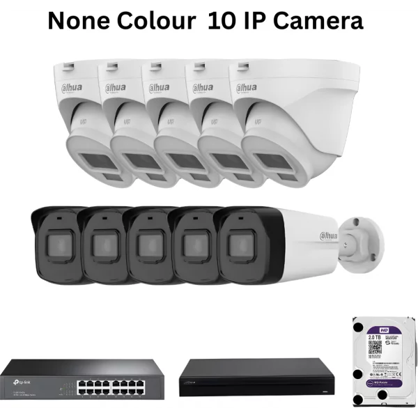 Dahua Non-Color 10 Pcs IP Camera Package Price in Bangladesh | BDStall