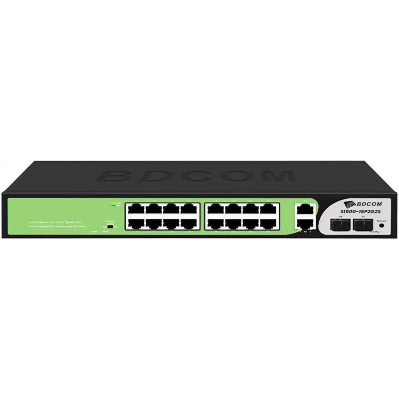 BDCOM S1500-16P2G2S 16-Port Gigabit Unmanaged PoE Switch Price in ...