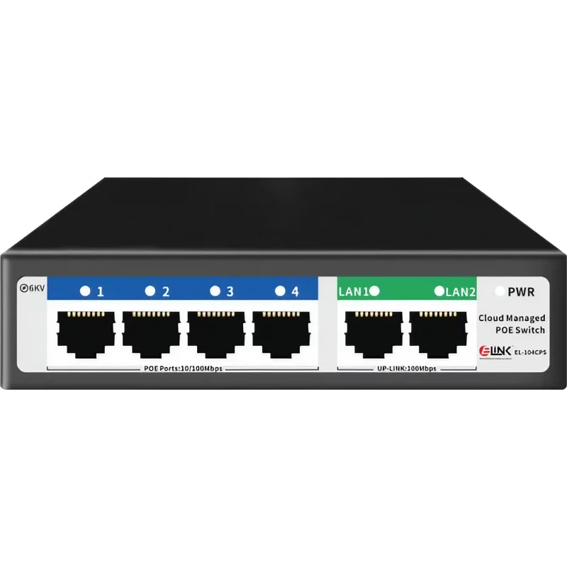 E-Link EL-104CPS 6-Port Managed PoE Switch Price in Bangladesh | BDStall