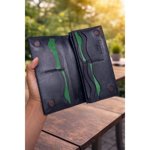 Genuine Leather Multi-Purpose Wallet with Magnetic Lock Price in ...