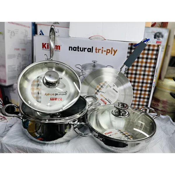 Kiam Tri-Ply Stainless Steel 7-Piece Cookware Set Price in Bangladesh ...