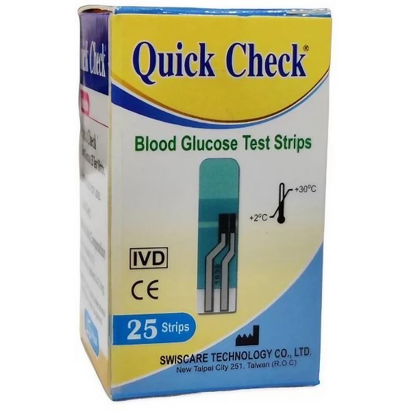 Quick Check Blood Glucose Test Strip 25 Pcs Price in Bangladesh | BDStall