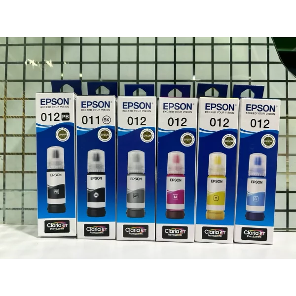 Epson 011 BK 012 PBK/C/M/Y/Gr Full Set Six Color Ink Bottle Price in ...