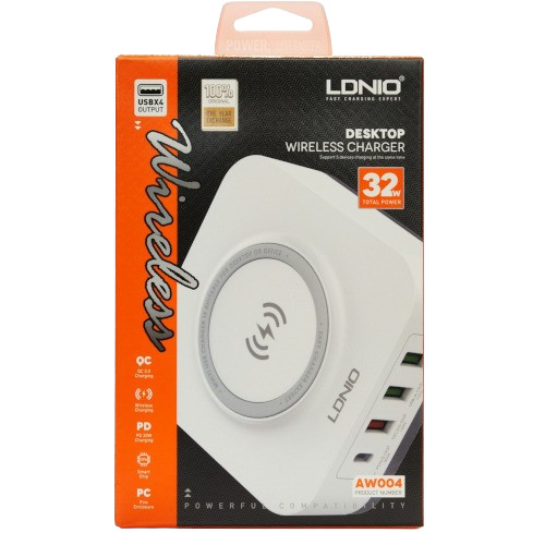 LDNIO AW004 32W Desktop Wireless Charger Price in Bangladesh | BDStall