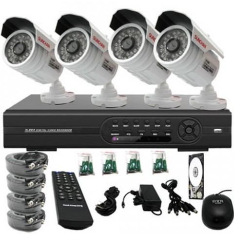 Lionvision 4 Channel Standalone DVR with 4 Unit Night Camera Price in ...